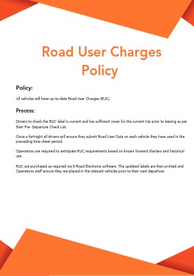 Road User Charges Policy - Ia Ara Aotearoa Transporting New Zealand Inc