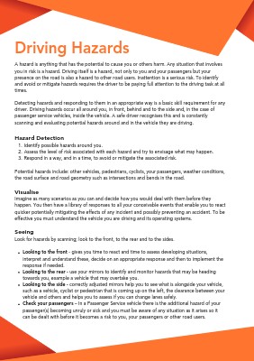 Driving Hazards & Your Health - Ia Ara Aotearoa Transporting New ...