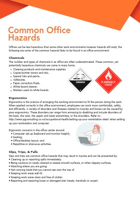 Common Office Hazards - Ia Ara Aotearoa Transporting New Zealand Inc